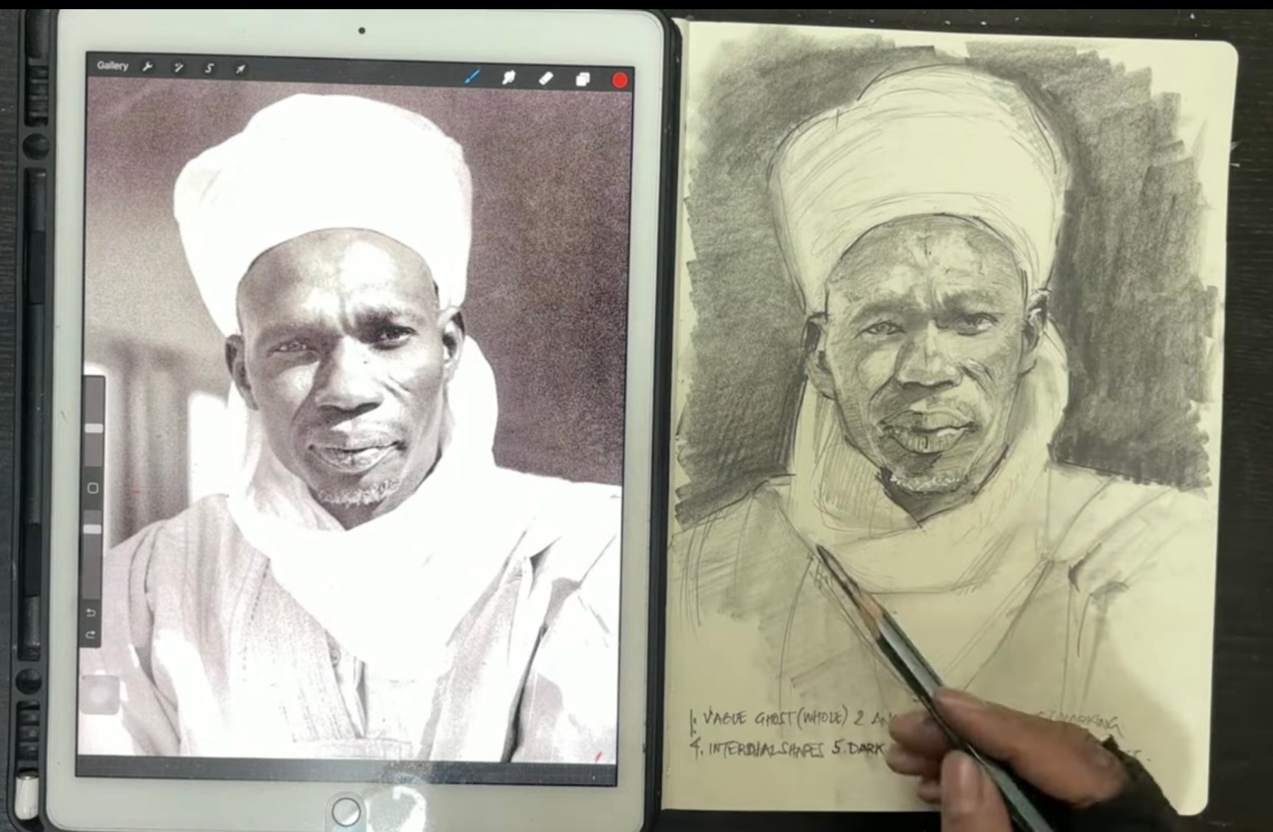Sketch week with Adebanji Alade | Chalk Art Group